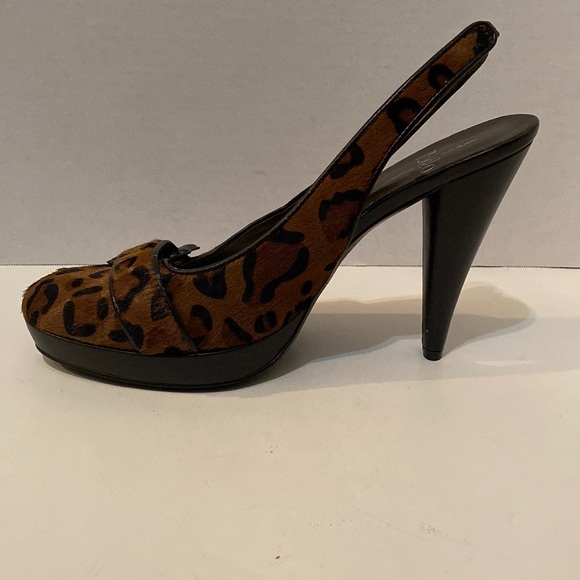 Paolo | Shoes | Paola Animal Print Slingback Heels Brand New | Poshmark